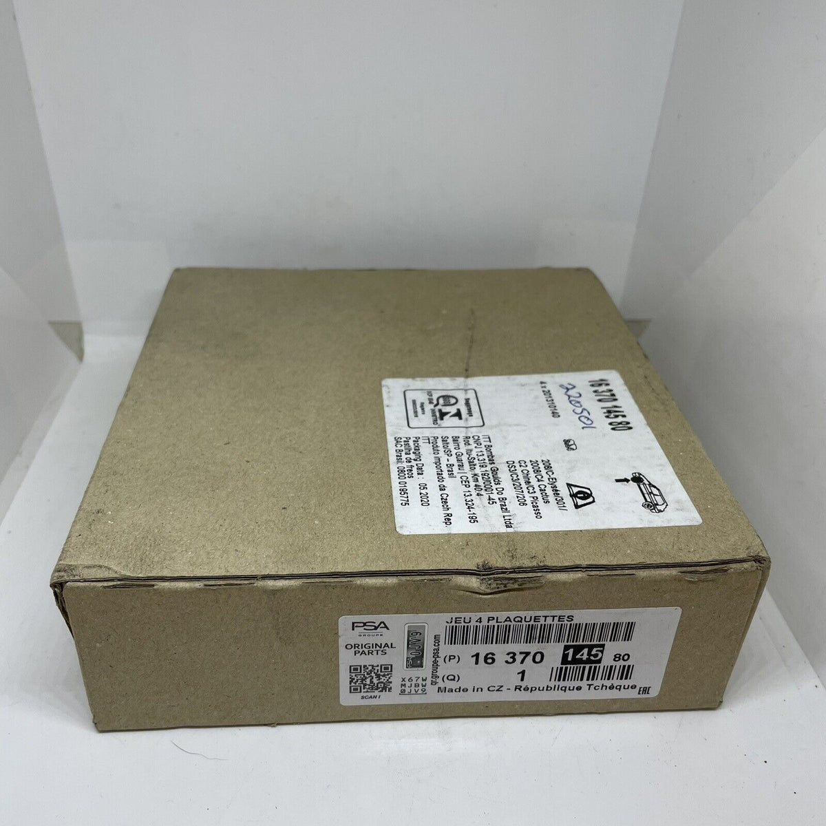 GENUINE CITROEN/PEUGEOT FRONT BRAKE PADS PART 1637014580/1646186180 SO ...