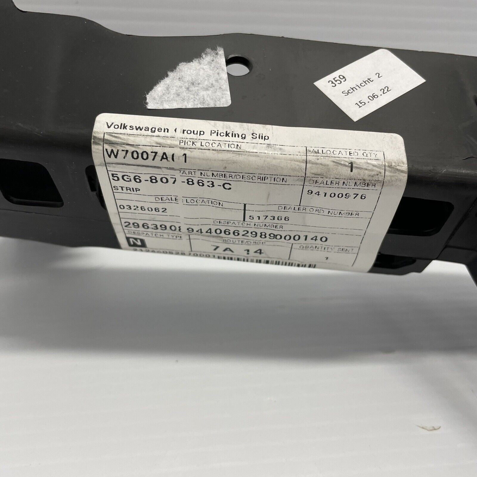 Genuine Volkswagen VW Golf MK7 Rear Bumper Support 5G6807863C – Genuine ...