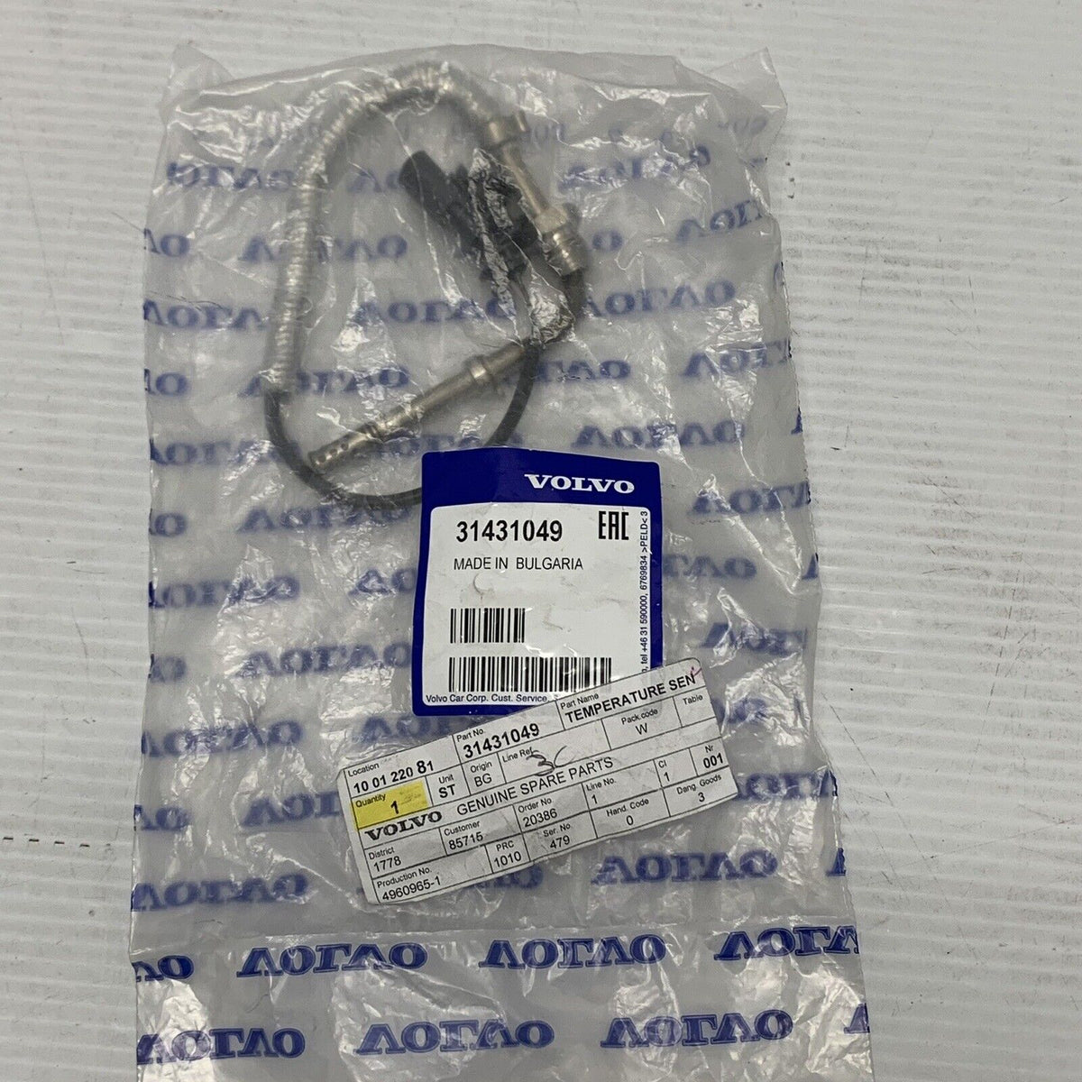 Genuine Volvo 31431049 TEMPERATURE SENSOR – Genuine Parts Ltd
