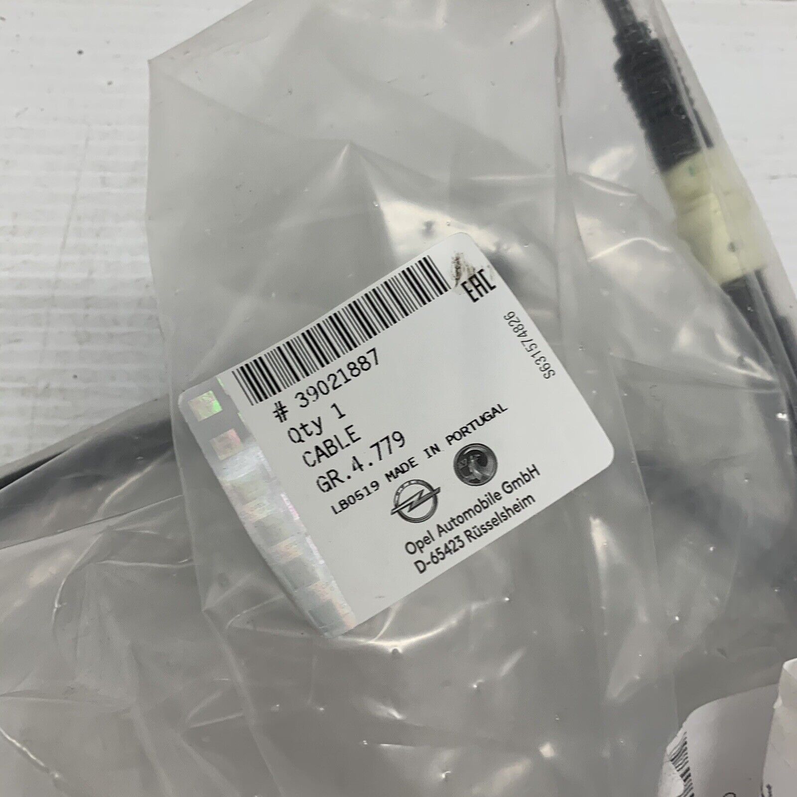 Genuine Vauxhall Handbrake Cable Brake Wire Parking 39021887 – Genuine ...