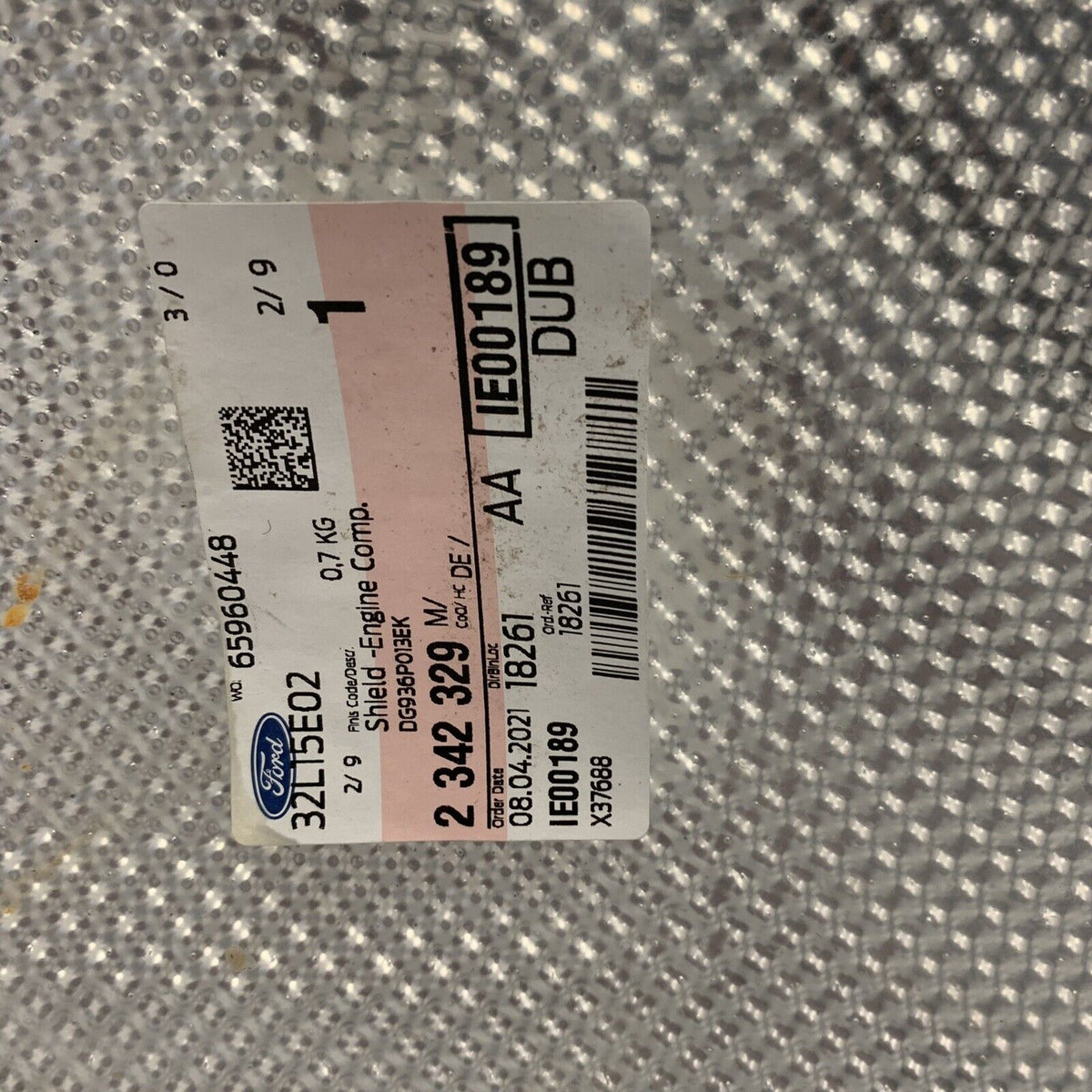 FORD MONDEO MK5 Engine Compartment Splash Shield Insulator 2342329 NEW ...