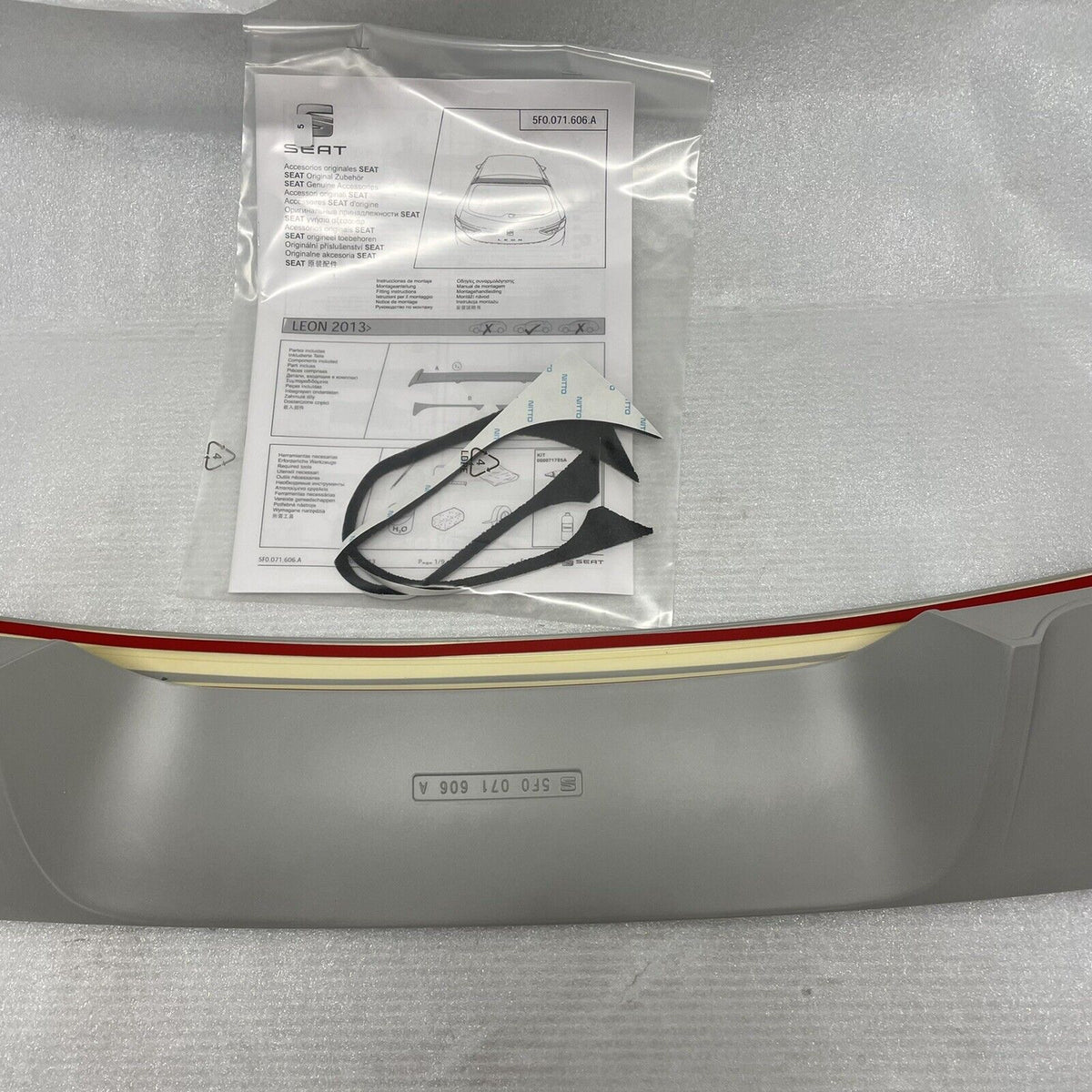NEW GENUINE SEAT LEON 13-16 5 DOOR REAR ROOF EDGE LIP SPOILER UPPER 5F ...