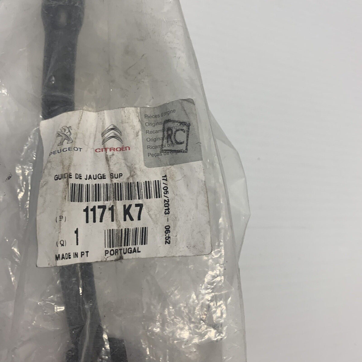 Genuine Peugeot Citroen DS 1171K7 OIL GAUGE GUIDE tariff 8708299000 ...