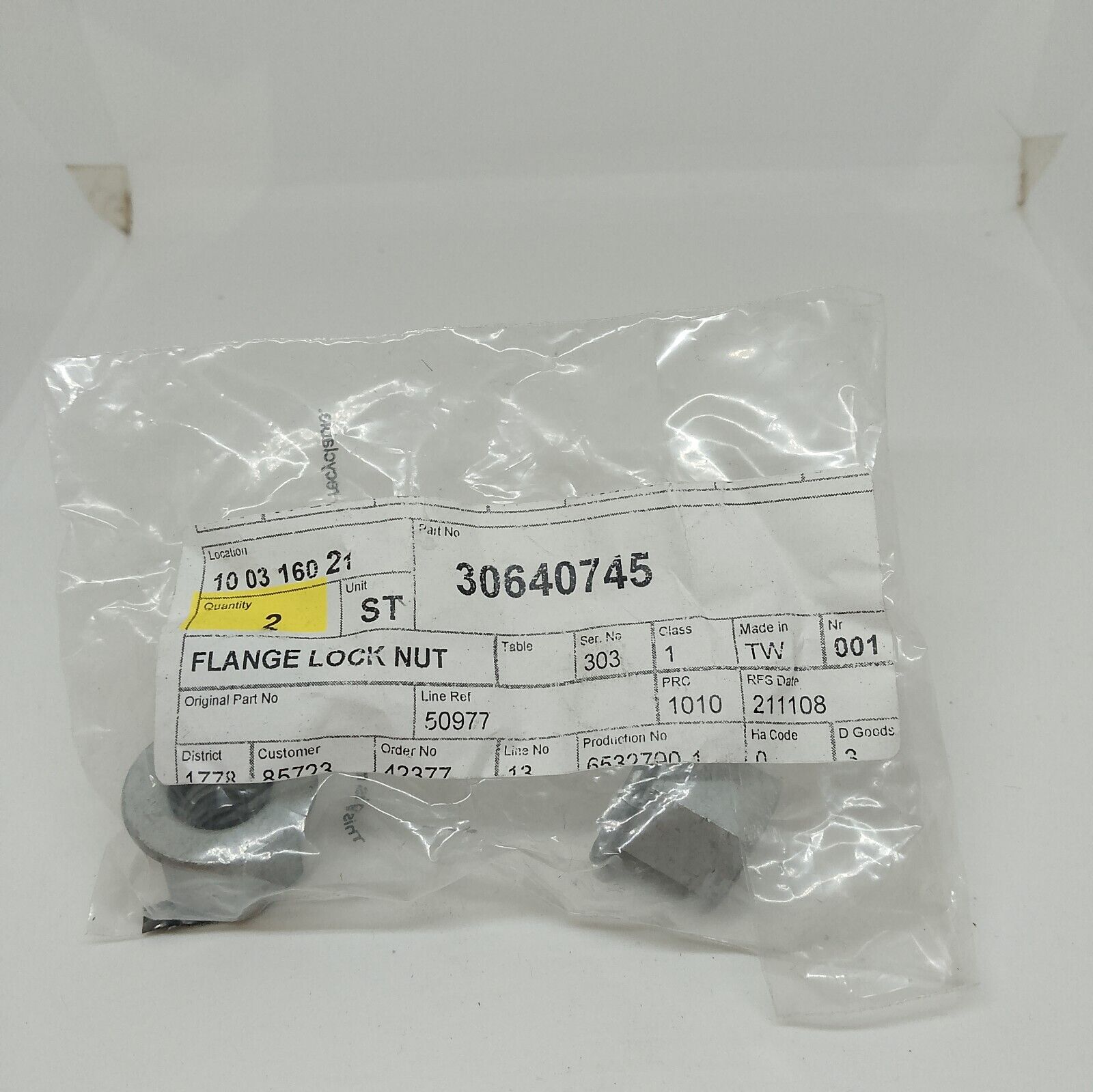 NEW GENUINE Volvo 30640745 FLANGE LOCK NUT – Genuine Parts Ltd