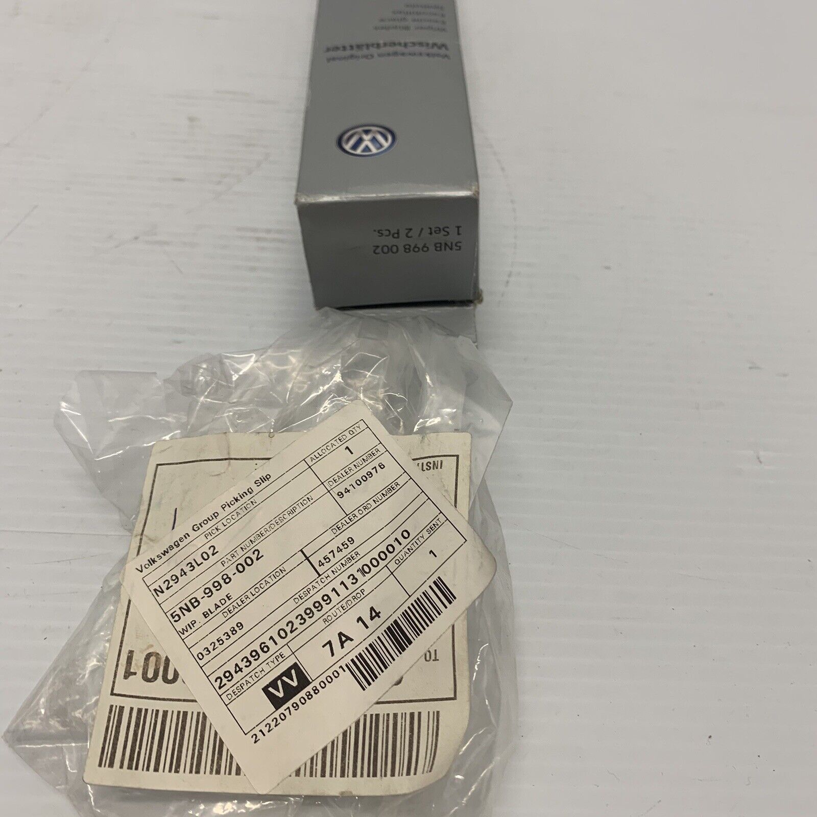 Set Aero Wiper Blades LHD VW Tiguan 16> Set Tarraco 19> 5NB998002 New ...