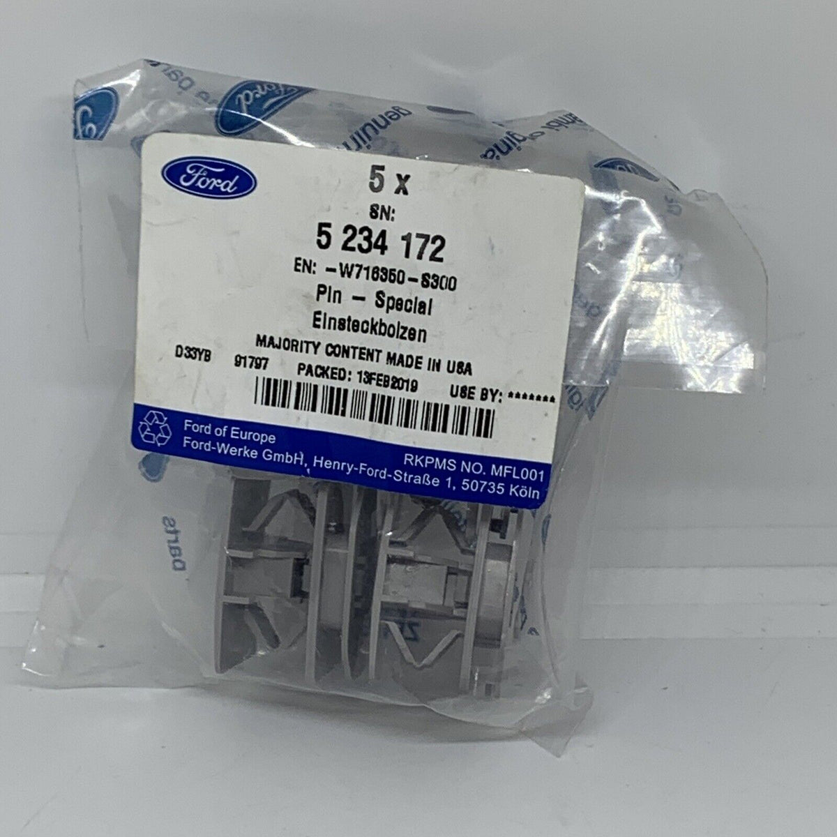 Genuine Ford Outside Sill Moulding Clips X5 5234172 – Genuine Parts Ltd