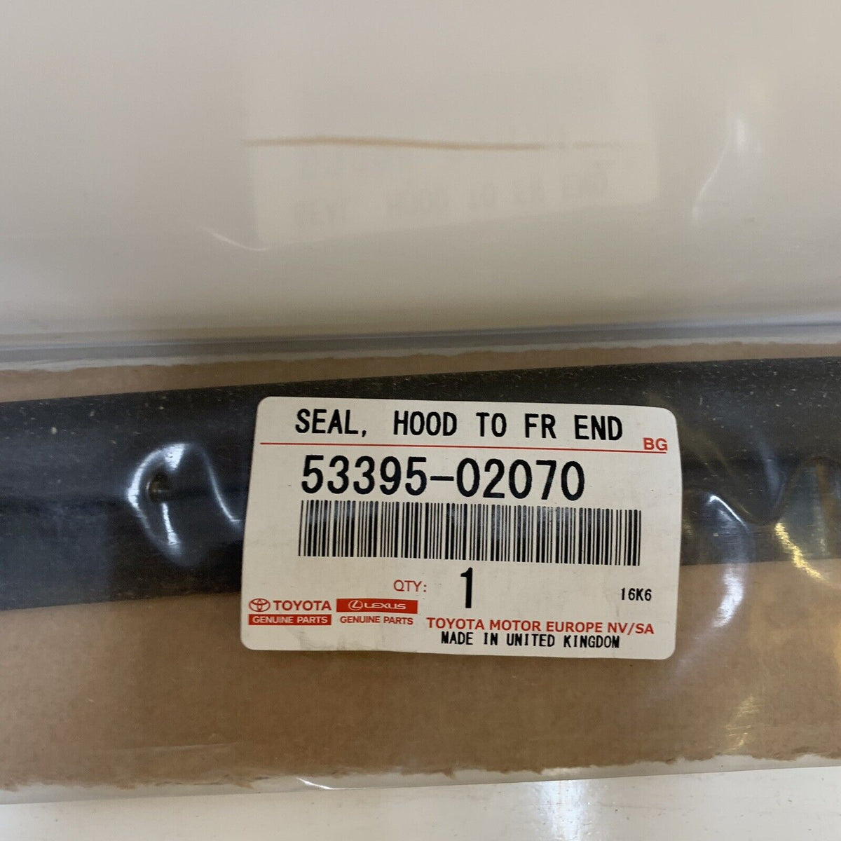 genuine toyota seal hood to front end brand new 5339502070 – Genuine ...