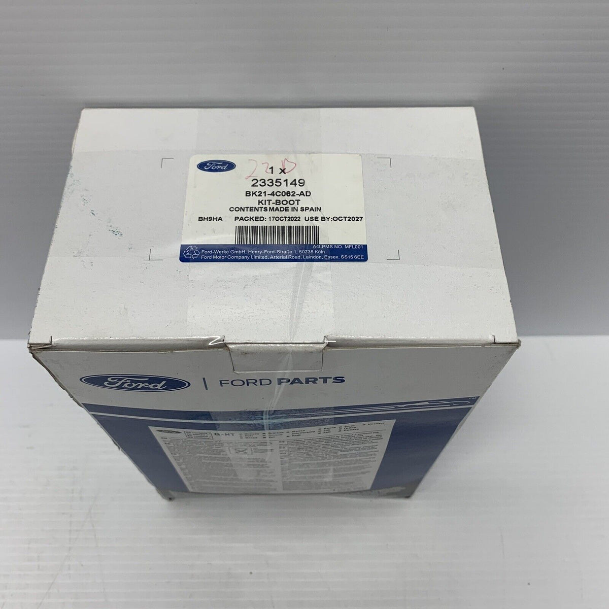 Genuine FORD TRANSIT CUSTOM MK1 Front Inner And Outer Boot Kit 2335149 ...