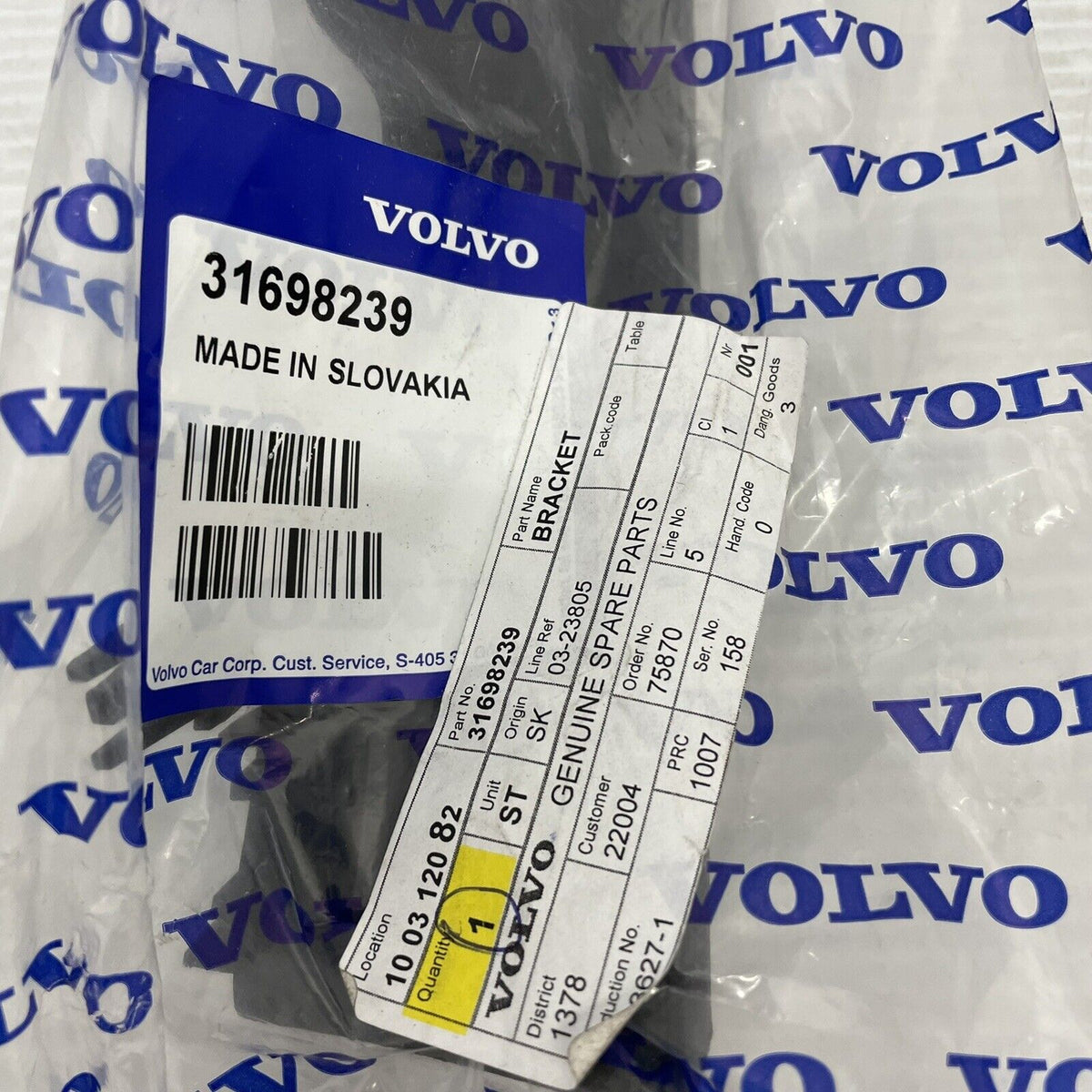 Genuine Volvo Bracket 31698239 – Genuine Parts Ltd