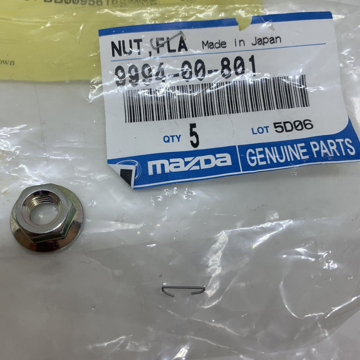 Genuine Mazda Nut 999400801 – Genuine Parts Ltd