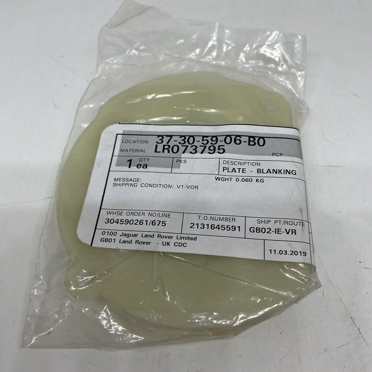 Genuine Land Rover Timing Belt Access Hole Cover Blanking Plate LR0737 ...