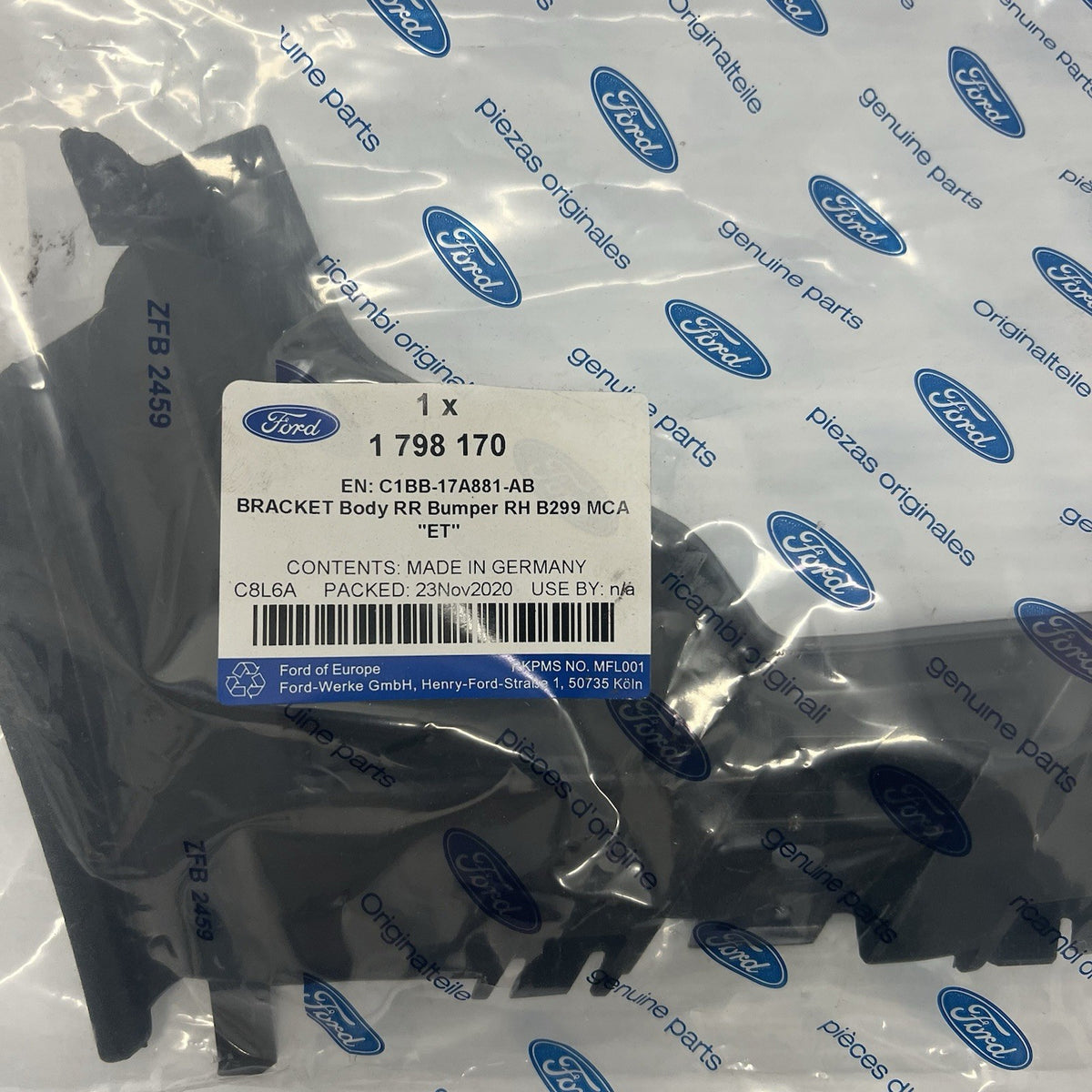 Genuine Ford Fiesta Mk7 Mk8 O/S Rear Bumper Mounting Bracket 20082019 ...