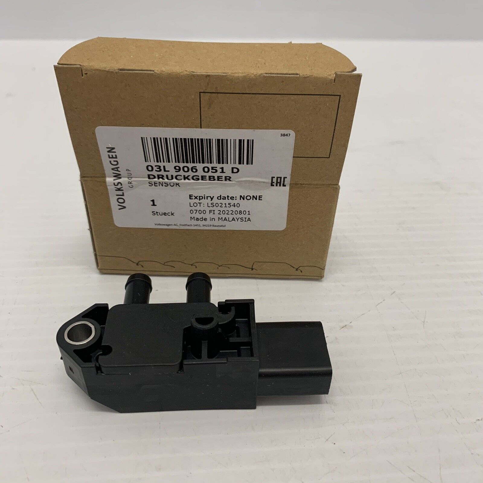 VW Audi DPF Pressure Difference Sensor CHECK FIRST 03L906051D New Genu ...