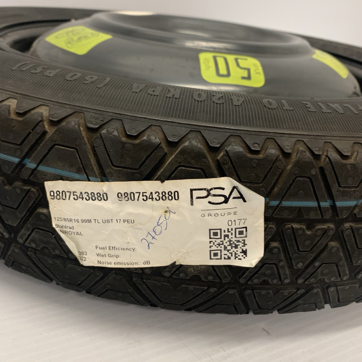 Genuine Vauxhall Astra L 2022-ON Space Saver Spare Wheel & Tyre 980754 ...