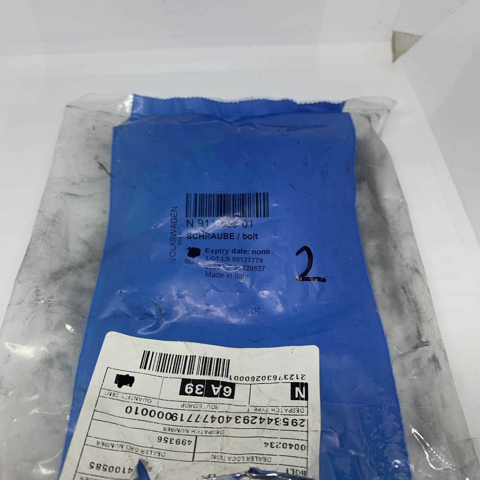 Genuine VW Audi Rear Brake Caliper Carrier Bracket Bolts Pair M12 X 65 ...